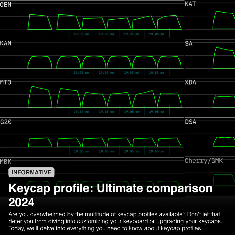 Keycap profile: Ultimate comparison 2024 – Thekapco