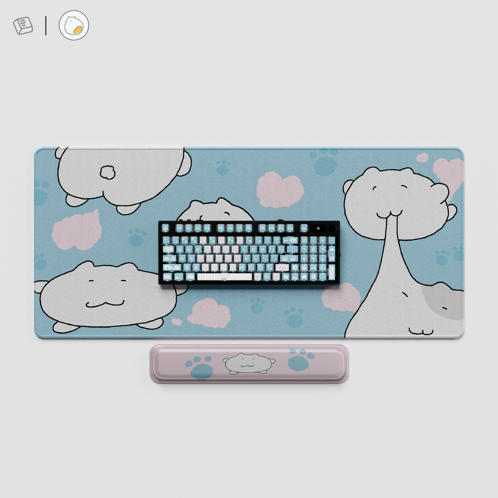 Thekapco x Meomonsters | Paw Paw Deskmat & Wristrest